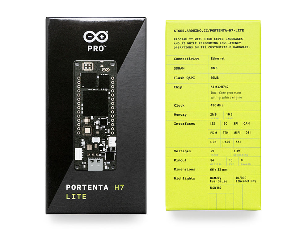 Arduino Portenta H7 Lite – Dual-Core IoT Edge Board — Arduino Official Store