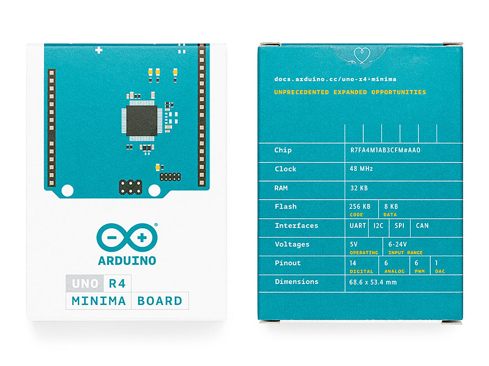 Arduino UNO® R4 Minima – Powerful 32-bit MCU, USB-C & 256KB Flash — Arduino Official Store