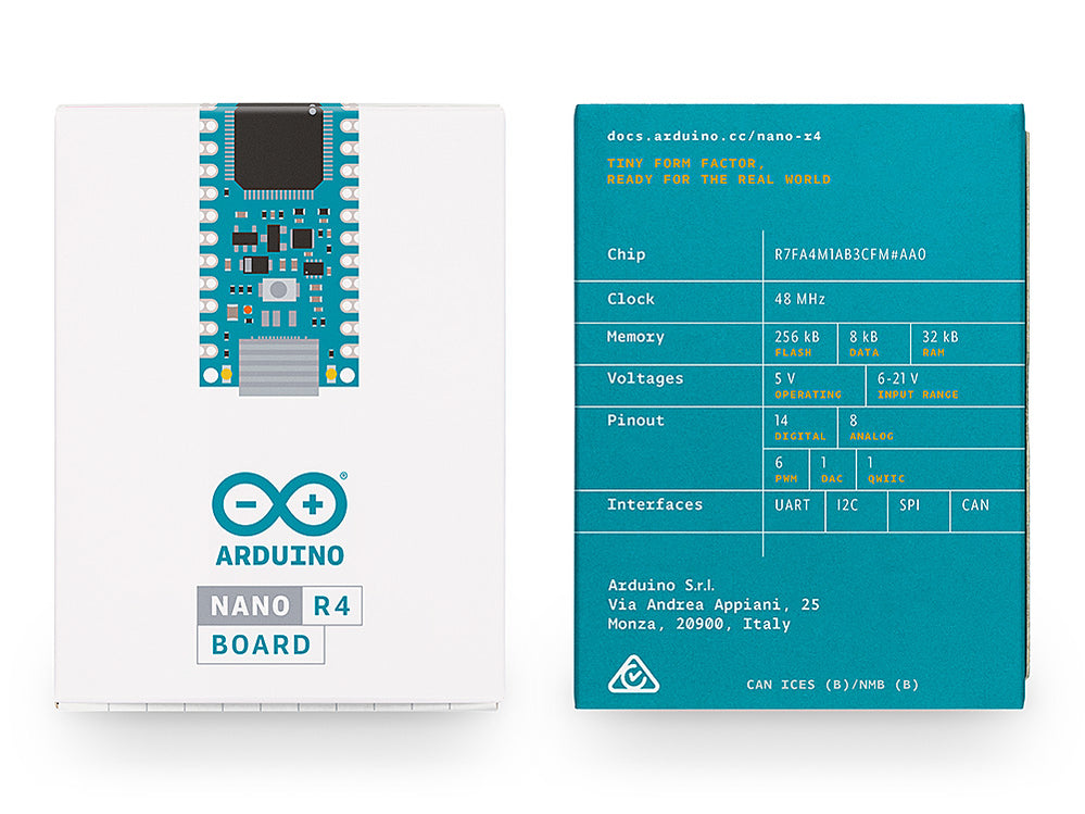 Arduino Nano R4 – Compact, Production-Ready Board with RA4M1 — Arduino Official Store