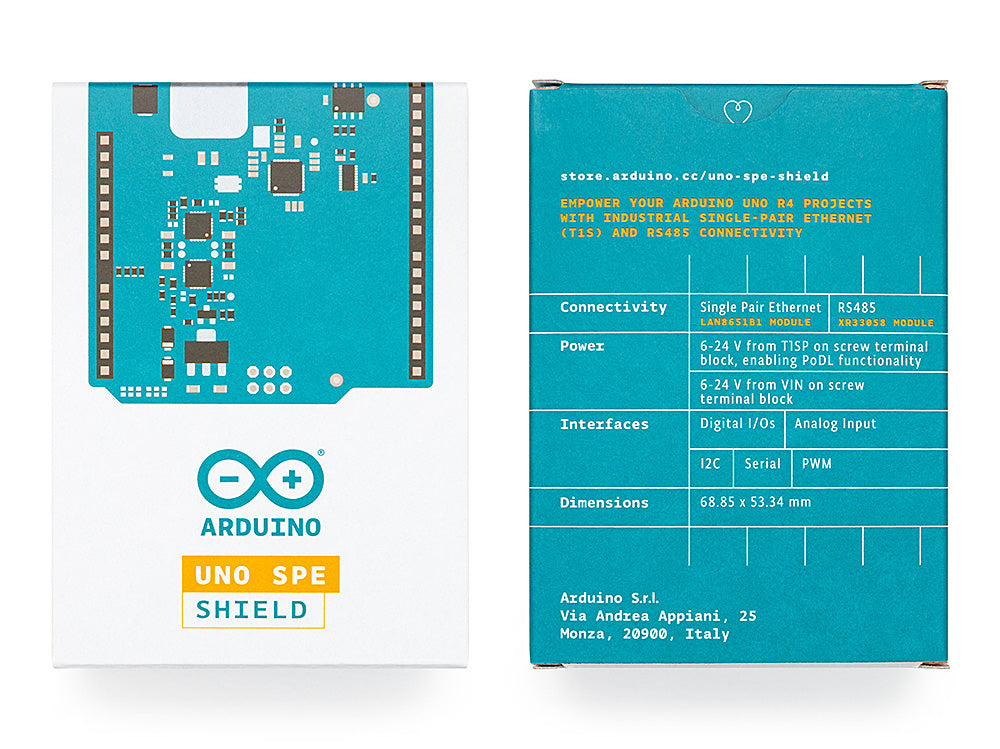 Arduino Uno Spe Shield Ethernet And Rs485 Connectivity For Uno R4 — Arduino Official Store