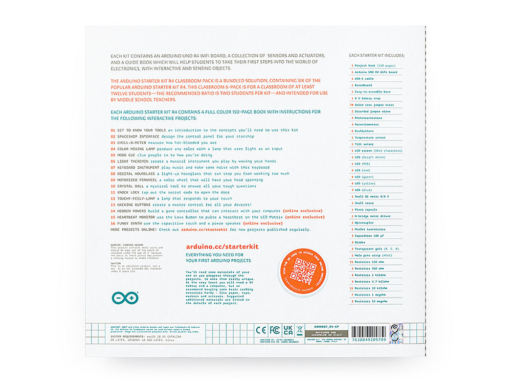Arduino Starter Kit R4 Classroom Pack | Upgrade Your Class Now ...
