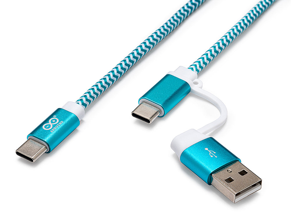 Arduino USB-C 2-in-1 Cable with Type-A Adapter – 100 cm — Arduino ...
